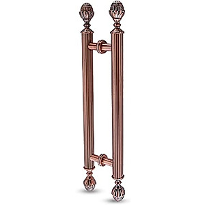 Sliding Barn Door Handle Retro Entry Glass Door Handle Push Pull Bar Handle Interior Exterior Door Pull Push Handle For Home/Front Door/Hotel/Restaurant 60/80/100/120/150cm Long ( Color : Onecolor , S