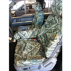 Durafit Seat Covers Made to fit 2011-2014 Ford F150-F550 Front 40/20/40 Split Seat Custom Seat Covers, Opening Console Lost at Camo Endura