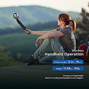 NEEWER Camera Flexible Tripod with Remote Shutter, Mount Adapter for Hero 11 10 9 8, Hidden Phone Holder with Cold Shoe, 1/4" Screw for Magic Arm, Bendable Vlogging Tripod, Load Up to 4.4lb - T30