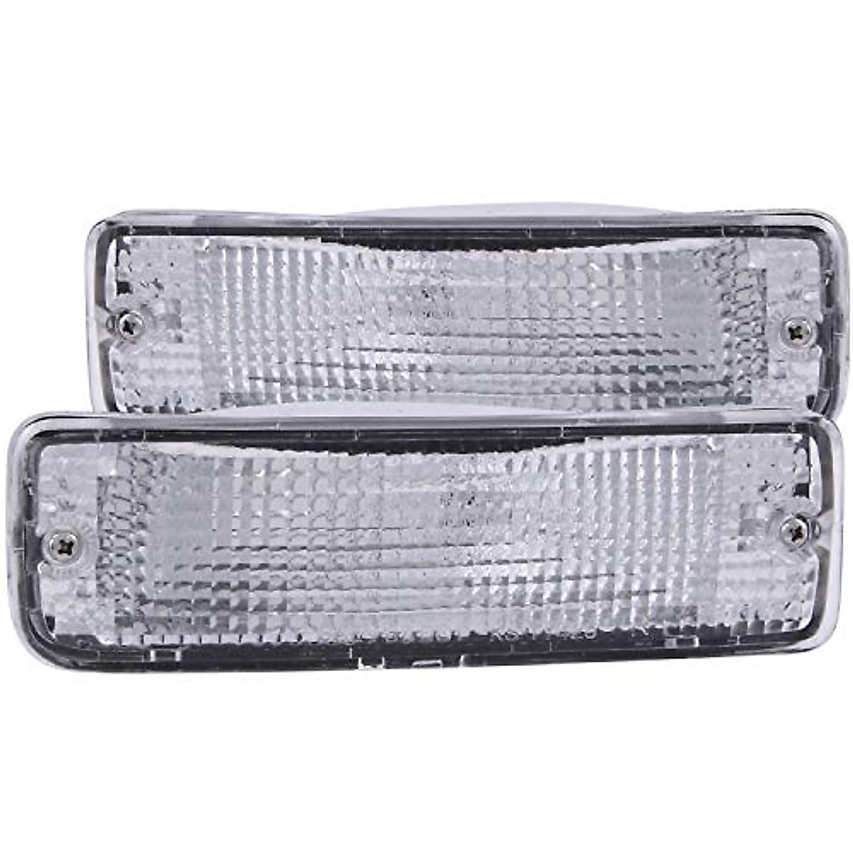 Anzo USA 511019 Toyota Chrome Clear w/Amber Reflectors Bumper Light Assembly - (Sold in Pairs)