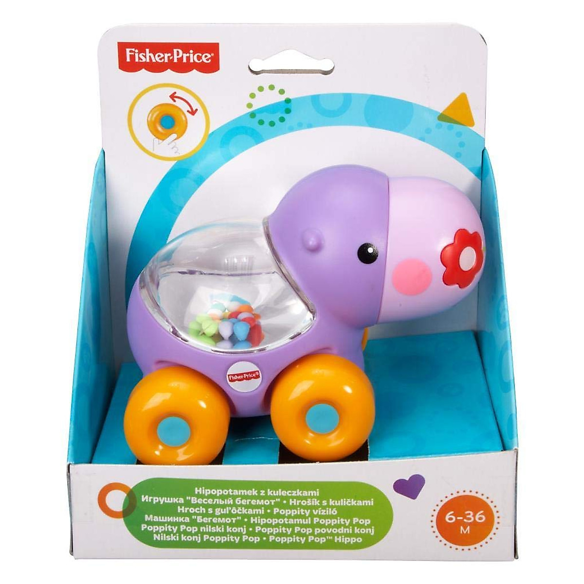 Fisher-Price Poppity Pop Hippo, Multicolor (BGX30)