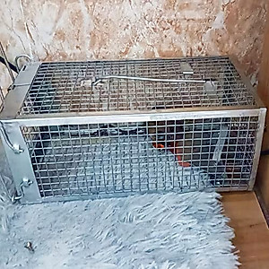 SZHLUX Rat Trap,Mouse Traps Work for Indoor and Outdoor,Small Rodent Animal-Mice Voles Hamsters Cage,Catch and Release(Small), Silver (SZ-SL2614X)