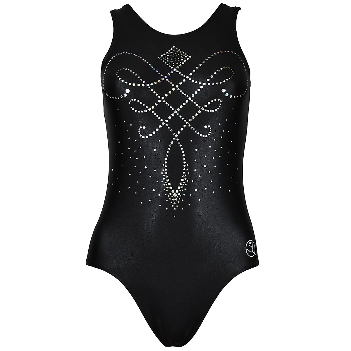 Look-It Activewear Black Diamonds Leotard for Gymnastics and dance Adult Small (size 2-4)