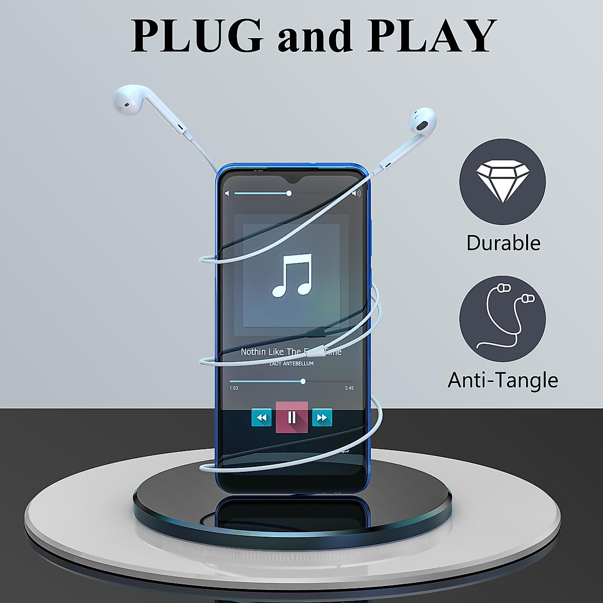 Aolcev USB C Headphones, Type C Earphones for Samsung Galaxy S23/ S23P/ S23 Ultra, in-ear Type C Earbuds with Mic, Noise Canceling Earbuds Wierd, Earbuds for iPhone 15 and Most Type C Devices, White