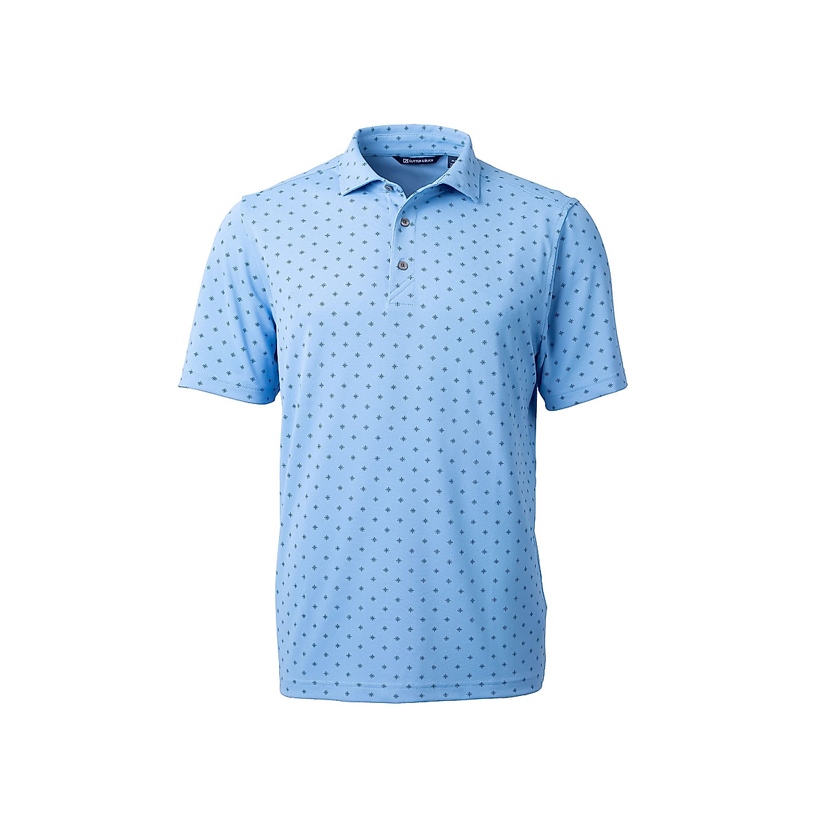 Cutter & Buck Virtue Eco Pique Tile Print Recycled Mens Polo, Atlas, M