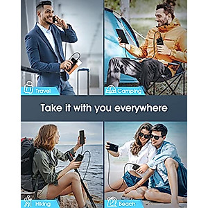 POWERADD PRO Portable Charger, USB C 10000mAh Power Bank LED Display PD 20W Fast Charging External Battery Pack Compatible with iPhone 14 13 12 11 Samsung S21 S20 Google LG iPad, etc. - Black