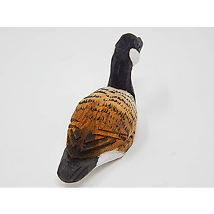 Canada Goose Bird Ornament Wood Hanging Figurine Holiday Decoration Handmade Carving Small Animal
