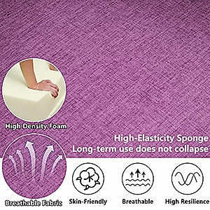 Gynsseh Modern Loveseat Sofa, 100% Polyester Upholstered Sofa Couch with Golden Metal Leg, 67" W Mid Century Love Seat Sofas for Living Room Bedroom Home Office (Purple)