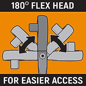 GEARWRENCH 3/8" Drive 84 Tooth Locking Flex Head Teardrop Ratchet 11-1/2" - 81266A-07