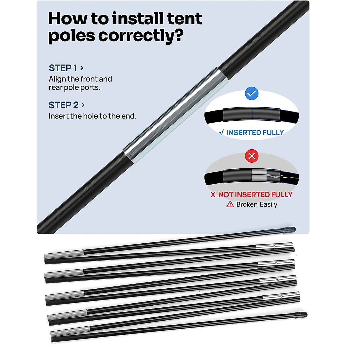 JOYTUTUS Pickup Truck Tent 2.0, Waterproof PU2000mm Double Layer for 2 Person, Portable Truck Bed Tent with Rainfly, 5.5'-6' Camping Preferred - Green