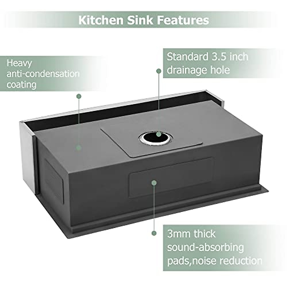 36 Inch Farmhouse Sink - Logmey Stainlese Steel Workstation Farmhouse Kitchen Sink 16 Gauge Apron Front Sink Single Bowl Farm Sink 36x21x9 Inches