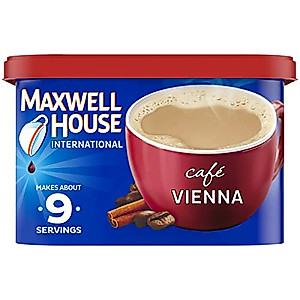 Maxwell House International Café Flavored Instant Coffee, Café Vienna, 9 Ounce Canister