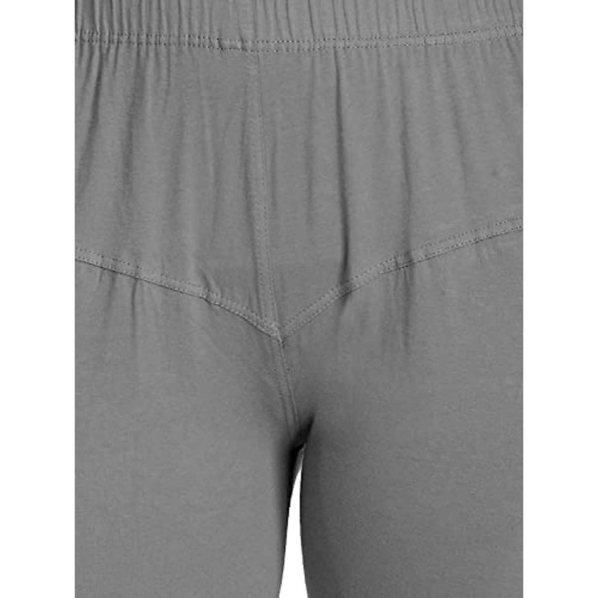 ladyline Extra Long Churidar Leggings Plain Cotton Indian Yoga Workout Pants for Women (2XL-3XL-White)