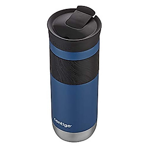 Contigo Byron Vacuum-Insulated Stainless Steel Travel Mug with Leak-Proof Lid, Reusable Coffee Cup or Water Bottle, BPA-Free, Keeps Drinks Hot or Cold for Hours, 20oz 2-Pack, Sake & Blue Corn