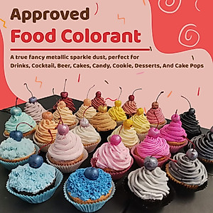 Blacksherbet Cotton Candy Pink Edible Glitter for Drinks 5 Grams | KOSHER Certified | Drink Glitter and Dust for Cakes, Strawberries, Cupcakes, Chocolate & Cake Pops