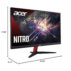 Acer Nitro KG272 Sbmiipx 27" Full HD (1920 x 1080) Zero-Frame Gaming Monitor with AMD FreeSync Premium Technology, Up to 165Hz Refresh Rate, Up to 0.5ms, (1 x Display Port, 2 x HDMI 2.0 Ports)