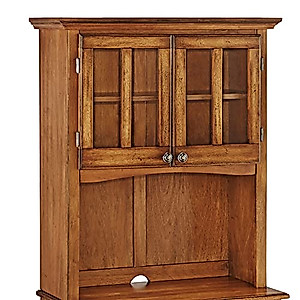 Buffet of Buffet Cottage Oak with Wood Top with Hutch by Home Styles