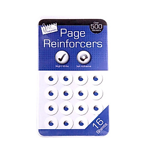 Just stationery Hole Reinforcers Label, White, 5930/72