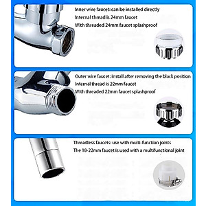 Faucet Filter, 360°Rotating Bathroom Sink Filter, Purifier Kitchen Faucet Filter to Remove Chlorofluoride Heavy Metal Hard Water, Kitchen Bathroom Universal Sink Water Filter Faucet.