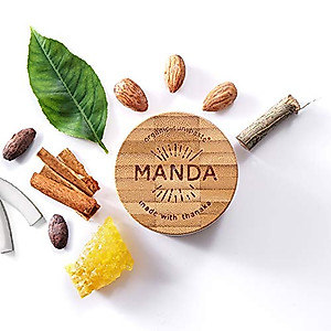 MANDA - Reef Safe Sunscreen - Made of Thanaka, Non-Nano Zinc Oxide & Organic Ingredients - SPF 50 - Travel Size, Waterproof Sunscreen Paste - Applies Thick - 40g