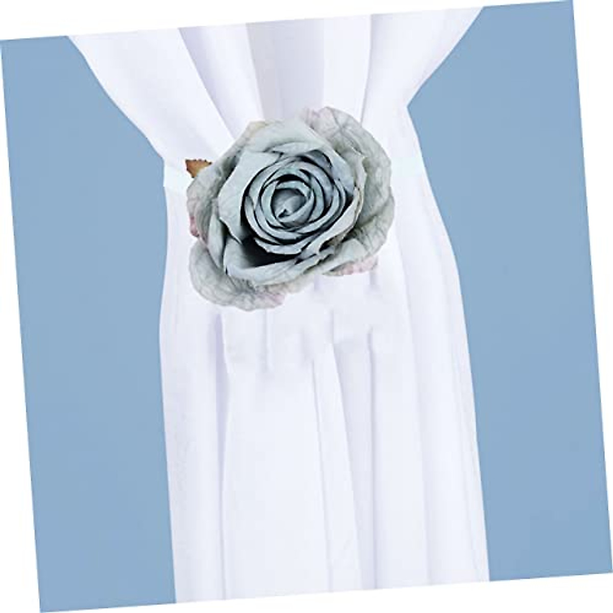 Alipis 2pcs Tie Backs Holders Rustic Curtain Tiebacks Flower Holdback Buckles Flower Buckles for Curtain Flower Curtain Clips Curtain Fastener Tieback Magnetic Curtain Lace up Wire Rope