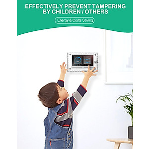 Upifen Thermostat Lock Box Cover with Key, Clear Thermostat Cover with Lock Compatible With Home Thermostat On Wall, AC Lock Box Cover with Key Fits Thermostats (Rectangle, 6.3''W x 5''H)