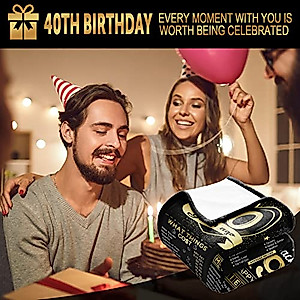 40th Birthday Decorations for Women Men,Happy 40th Birthday Gifts for Men Women,40th Birthday Gift Ideas,Great Birthday Gifts for 40 Year Old Husband Wife Dad Mom,Back in 1983 Throw Blanket 60x50 Inch