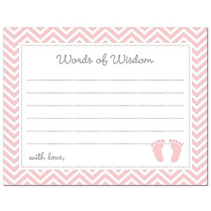 MyExpression.com 48 Cnt Pink Baby Feet Footprint Advice Cards