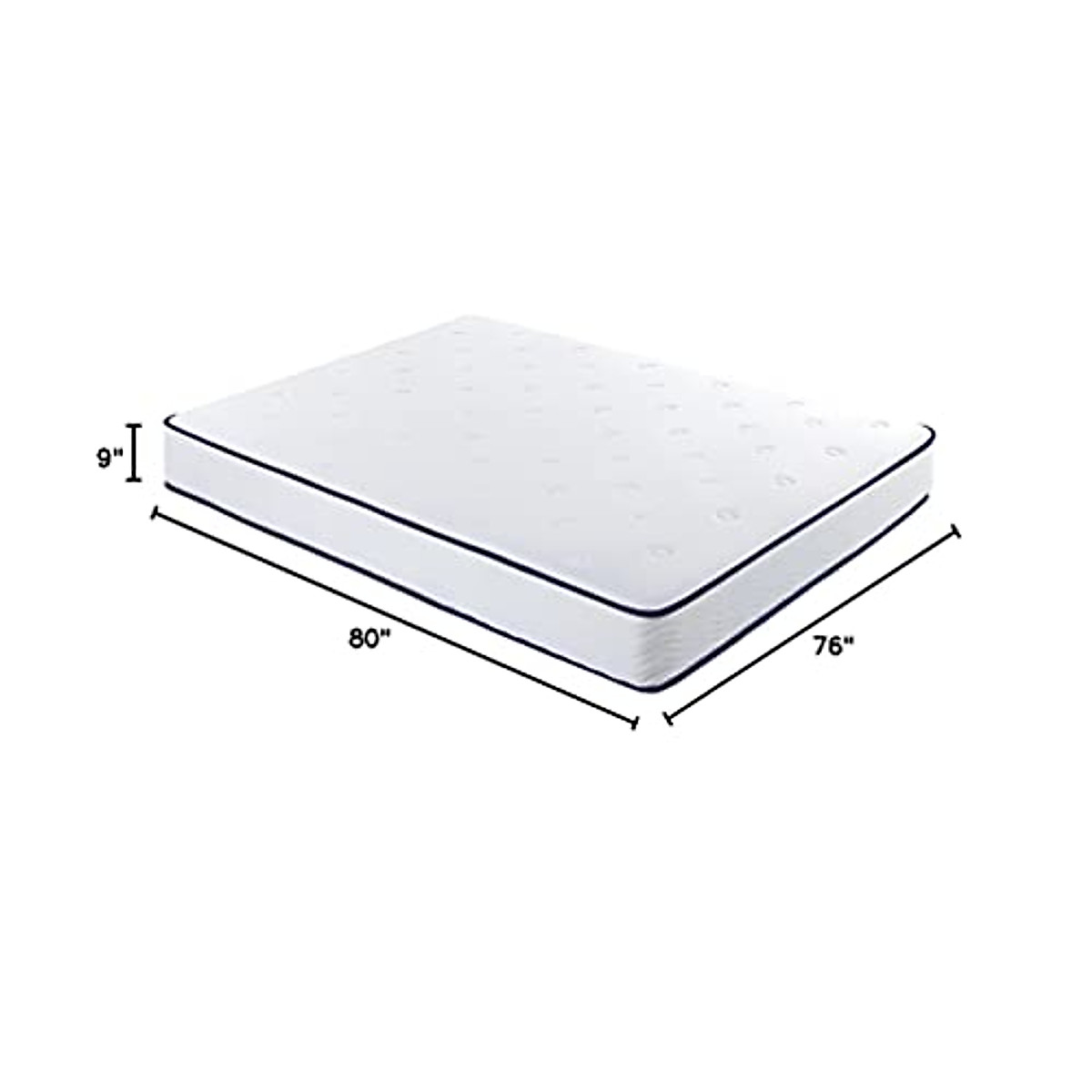 Olee Sleep 9 Inch Breeze Gel Infused Memory Foam Innerspring Mattress, Mattress In a Box, CertiPUR-US Certified, King
