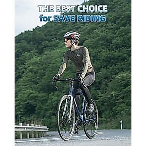 ROCKBROS Bike Helmet Mirror, Aluminum Alloy Moldable Frame, Detachable Fixing Way, Cycling Mirror Fit 90% Bicycle Helmet, Lightweight, Bike Accessories