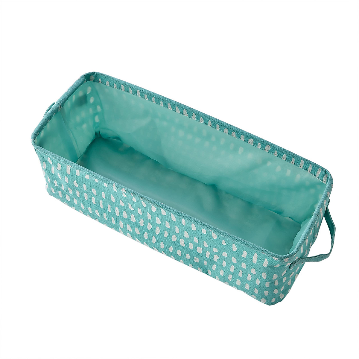 SKL Home by Saturday Knight Ltd. Dotty Waves Collapsible Storage Bin,Aqua