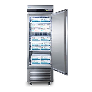 Summit Appliance ARS23ML Pharma-Vac Performance Series 23 Cu.Ft. Upright Pharmacy All-refrigerator in Stainless Steel with Automatic Defrost, Factory-installed Lock, Digital Thermostat