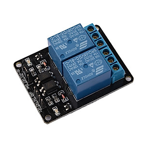 DAOKI 5PCS 2 Channel DC 5V Relay Module with Optocoupler Low Level Trigger Expansion Board Compatible with Arduino