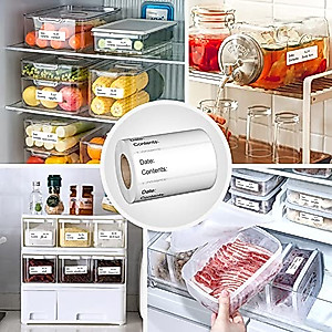 Printholic 500 Pcs 1" x 3" Freezer Refrigerator Food Labels, Removable Adhesive, Water Oil Resistant, No Residue Food Storage Containers Labels Perfect for Monitoring Your Food in Kitchen