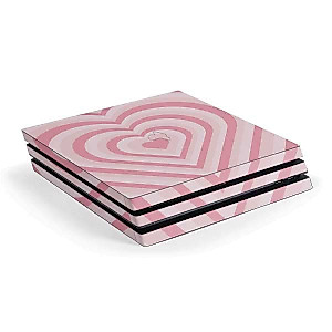Skinit Decal Gaming Skin Compatible with PS4 Pro Console - Originally Designed Pink Heart Pattern Design