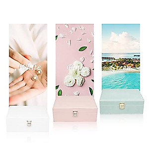 Jewelry Box Organizer for Women Girls 2 Layers Display Storage case Jewelry Holder for Earring Ring Necklace Storage Case, Women Gift (green)