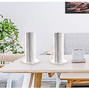 Paper Towel Holder Stand Roll Dispenser One-Handed Tear for Jumbo & Standard Paper Towel Rolls Clear Kitchen Countertops,Bars &Dining Tables