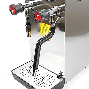 RIQUIPAI 2500W Professional Espresso Coffee Machine, 2.1Gal Steam Water Boiling Machine, LED Display 360° Water Valve Coffee Machine for Tea Restaurant Equipment