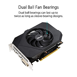 ASUS Phoenix NVIDIA GeForce GTX 1650 OC Edition Gaming Graphics Card (PCIe 3.0, 4GB GDDR6 Memory, HDMI, DisplayPort, DVI-D, Axial-tech Fan Design) (Renewed)
