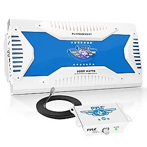 Pyle Hydra Marine Amplifier - Upgraded Elite Series 3000 Watt 8 Channel Bridgeable Amp Tri-Mode Configurable, Waterproof, MOSFET Power Supply, GAIN Level Controls and RCA Stereo Input (PLMRA830BT)