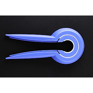 Seki Japan Multi Function Bottle Cap Opener, 2 Size Rubber Grip Jar Opener, Blue Plastic Handle Remove Stubborn Lids Kitchen Gripper, for Elderly, Women, Children