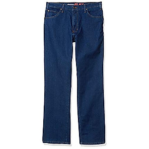 Dickies mens Active Waist 5-pocket Flex Performance Denim Jeans, Rinsed Indigo Blue, 34W x 32L US