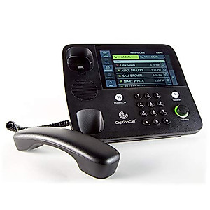 CaptionCall 67Tb Amplified Captioned Corded Home Telephone with Touch Screen, 58dB Amplification, Caller ID, Answering Machine, Bluetooth, Loud Ringer for Hearing Impaired