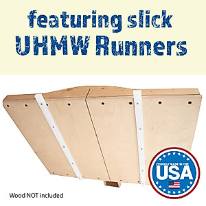 DIY Table Saw Crosscut Sled Kit (19" Kit w/Predrilled UHMW Bars)