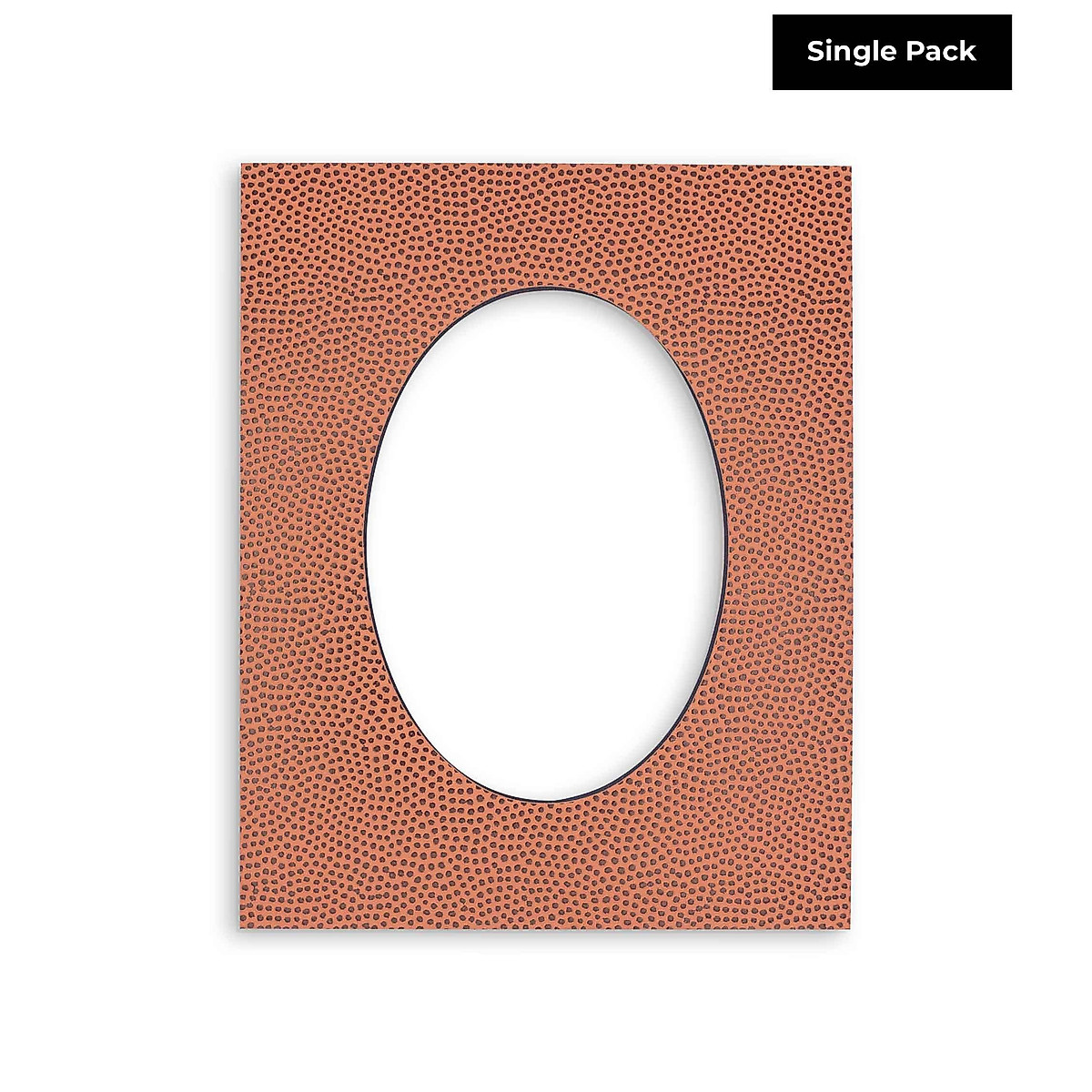 CountryArtHouse Football Texture Acid Free 11x14 Oval Picture Frame Mat with White Core Bevel Cut for 8x12 Pictures - Fits 11x14 Frame - Pack of 1 Matboard