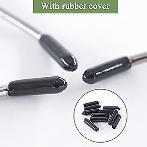 Cuyacili 30 pcs Pegboard Hook Round Hole Board Hook Wall Storage Rack Display Supermarket Snack Rack Kitchen Shelf Tool Storage Crafts Organizer Hook with Rubber Tipped(2inch/4inch/6inch)