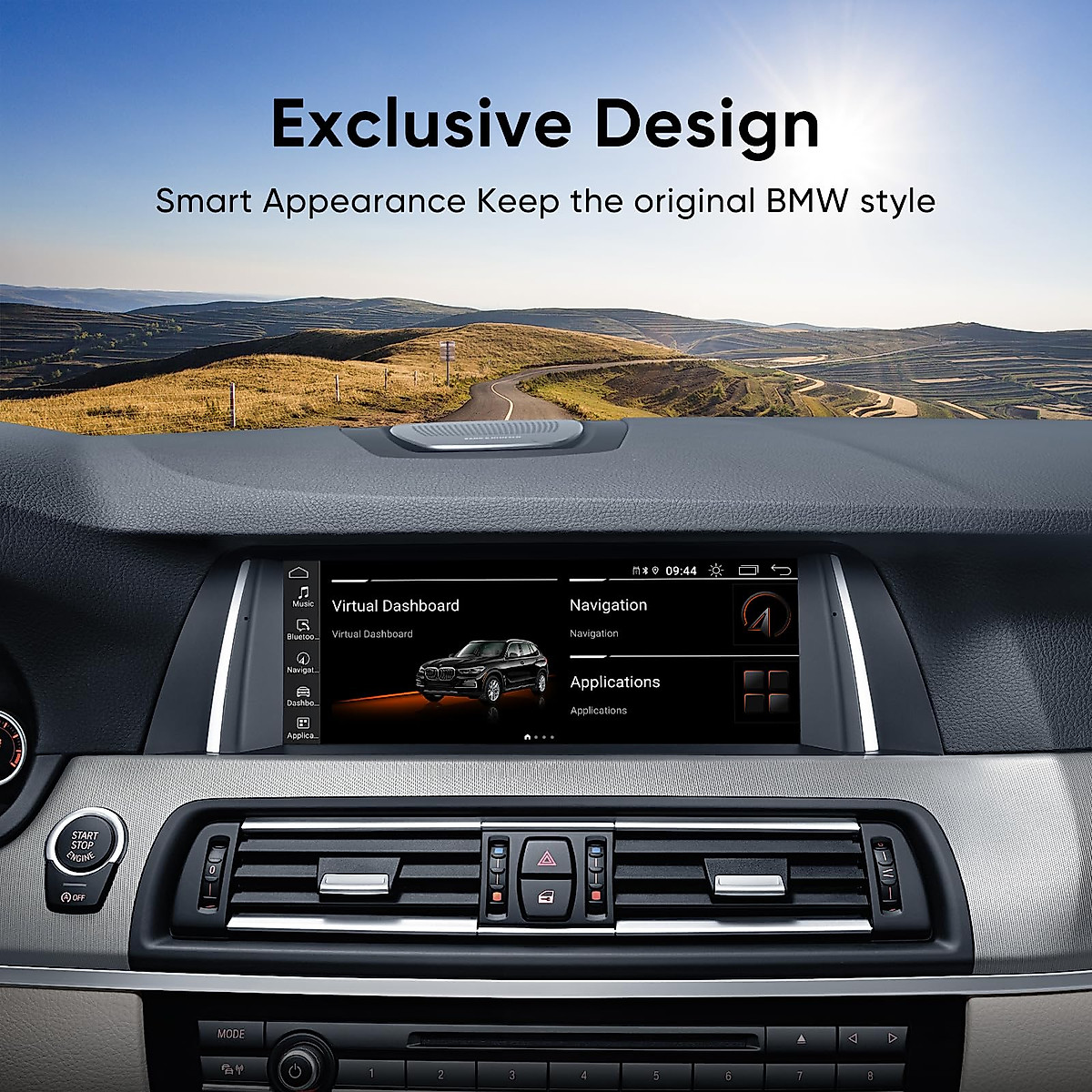 for BMW 5 Series F10 F11 (2013-2016) NBT Upgrade Radio Stereo Car Radio Qualcomm 665 (4GB + 64GB) Built-in 4G LTE GPS Navigation Wireless Apple CarPlay Android Auto10.25 inch Touch Screen 1920 x 720