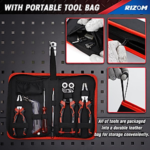 Rizom Glass Cutting Tool, Glass Cutter 2-20MM, 8" Tile Nippers, 8" Glass Running Pliers with Curved Jaws, 6" Breaker Grozer Pliers, Glass Cutter Kit for Stained Glass, Tiles, Mosaic Cutting