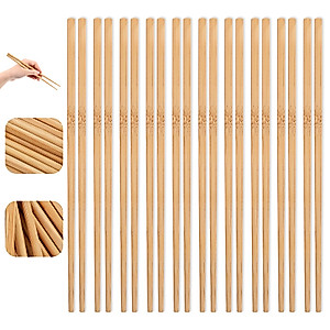 10 Pairs Chinese Chopsticks Chop Sticks Reusable Dishwasher Safe Bamboo Chopsticks Reusable Natural Wooden Chopsticks Reusable Chopsticks for Adults Chopsticks Bamboo for Noodles Restaurants