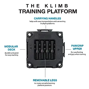 Blue-9 Pet Products KLIMB Dog Training Platform and Agility System, Durable and Portable for Indoor or Outdoor Use, Black